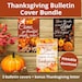 Fall Church Bulletin Cover Set: KJV Scripture, Canva Template (digital ...