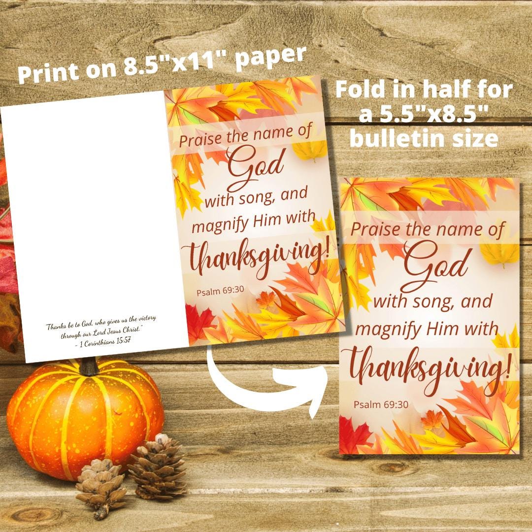 Thanksgiving Church Bulletin Covers Thanksgiving Worship