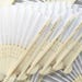 White Imitated Silk Hand Fans,personalized Text Printed Fans ,monogram ...