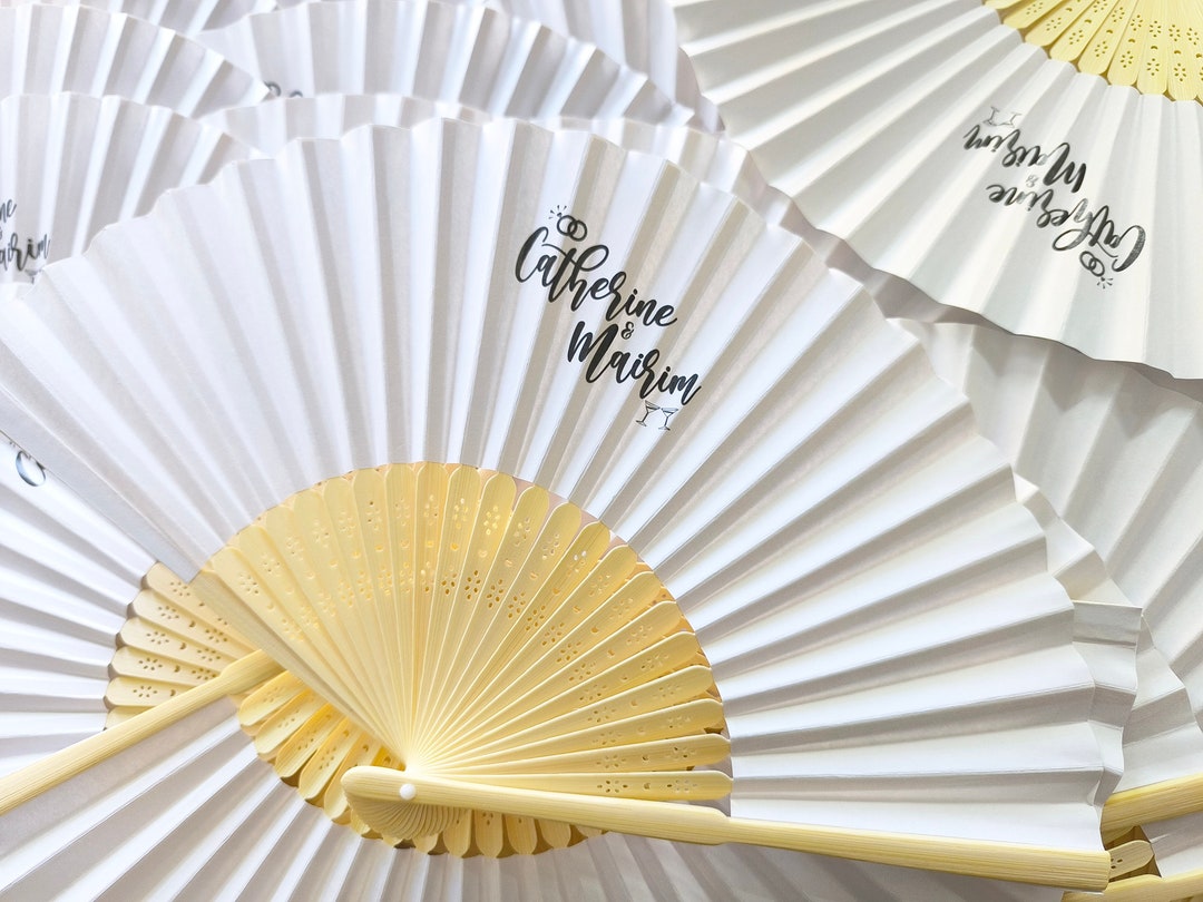 Logo Print on Paper Fans,monogram Wedding Gifts,party Favors ...