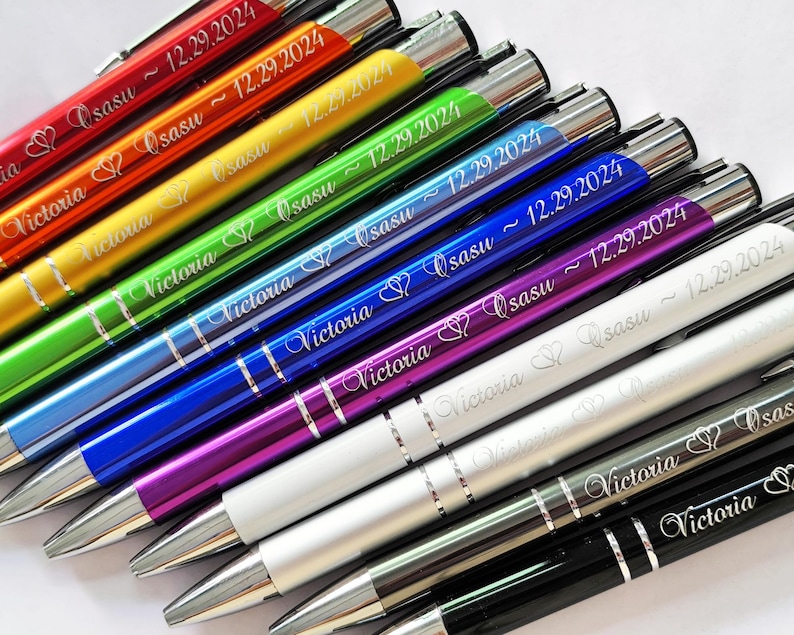 Bulk Personalized White Ball Pen Engraving Gift Pen,wedding Gift,party ...