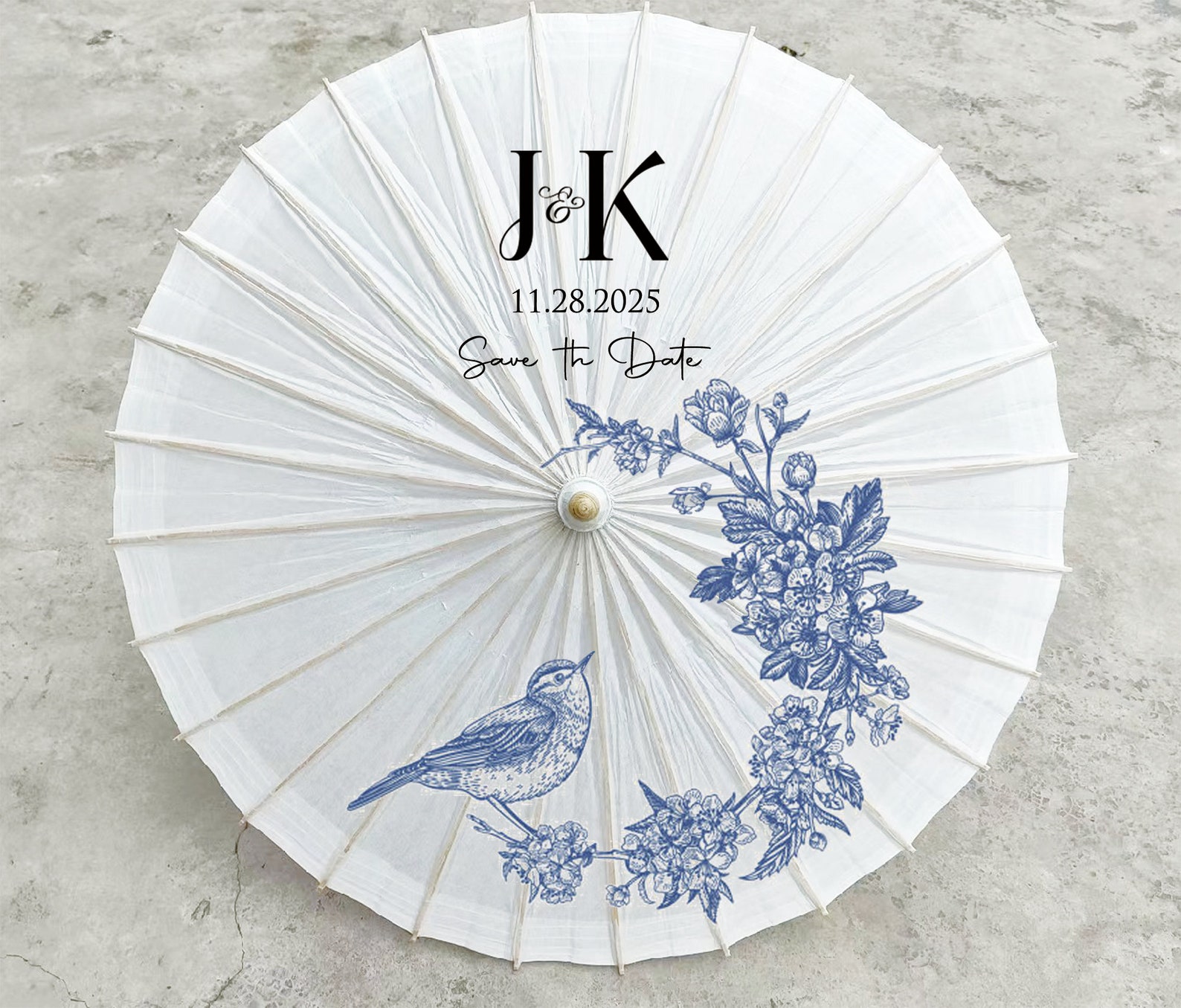 Personalized 33" Vintage Paper Wedding Parasol Umbrella.wedding/party ...