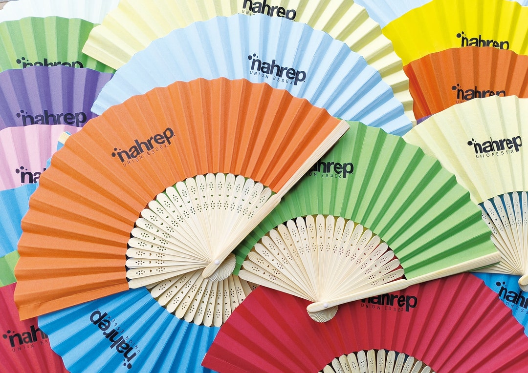 Personalized Assorted Color Paper Fans,monogram Wedding Gifts,party ...