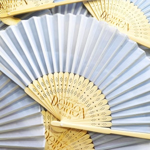 Light Blue Laser Engraved Silk Hand Fans,personalized Bamboo Silk Fans ...