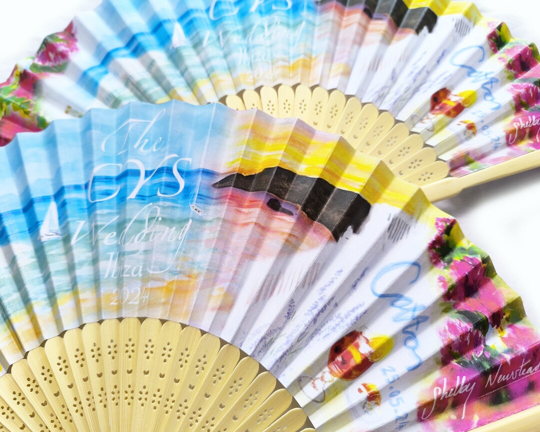 Full Colored Printing Paper Hand Fans,wedding Favors,party Favors ...
