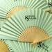 Personalized Mint/sage Green Paper Fans,monogram Wedding Gifts,party ...