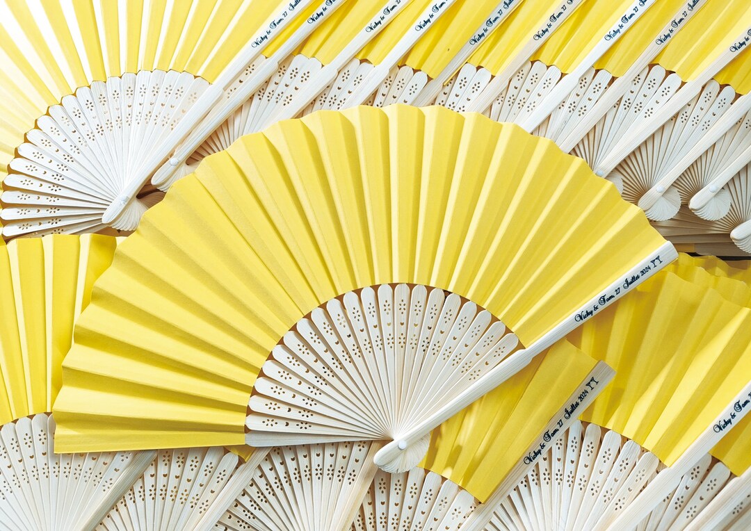 Yellow Paper Fans ,personalized/promotion Gift,anniversary Gifts,party ...