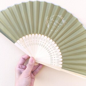 Personalized Silk Hand Fans,bamboo Silk Fans,initial,monogram Wedding ...