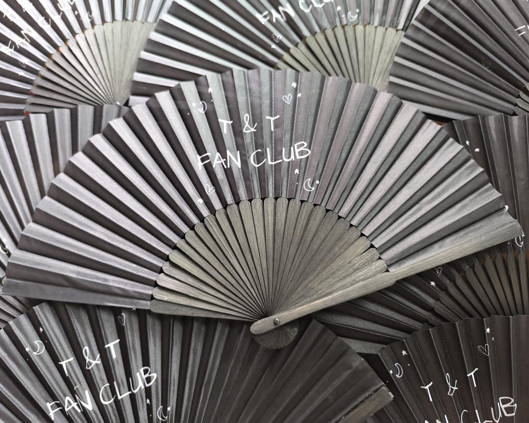 Fully Print Cloth Hand Fans,personalized Monogram Wedding Gifts,party ...