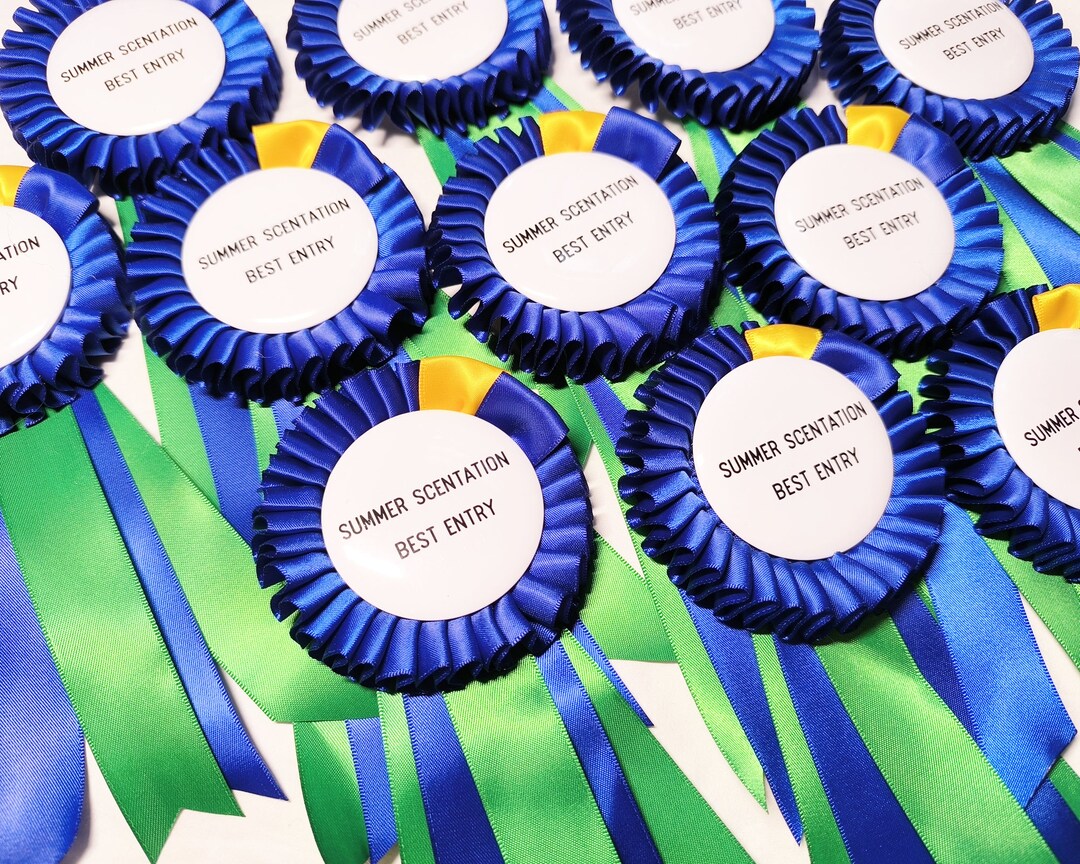 10pcs Personalized Ribbon Rosette Badge 9*16 Cm | Add Your Name | Logo ...