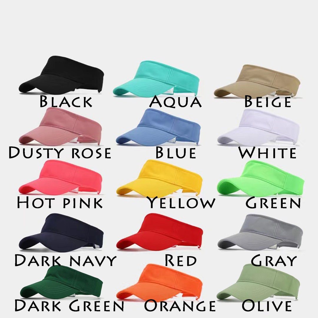 Neon Color Personalized Sun Visor,cotton,colorful Logo,wholesale Custom ...