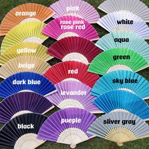 Sage Green Silk Hand Fans,personalized Text Engraved/printed Fans ...