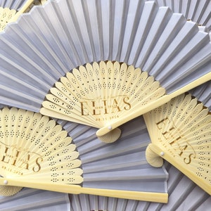 Silver Gray Laser Engraved Silk Hand Fans,personalized Bamboo Silk Fans ...