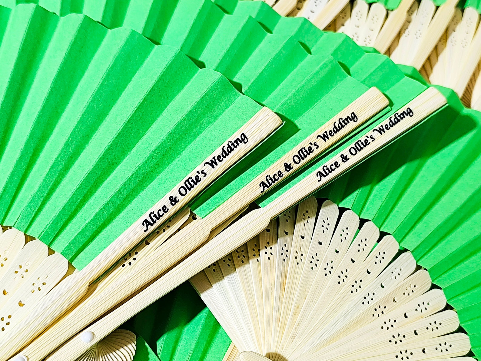 Green Paper Fans ,personalized/promotion Gift,anniversary Gifts,1 Color ...