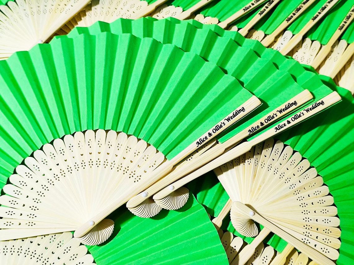 Green Paper Fans ,personalized/promotion Gift,anniversary Gifts,1 Color ...