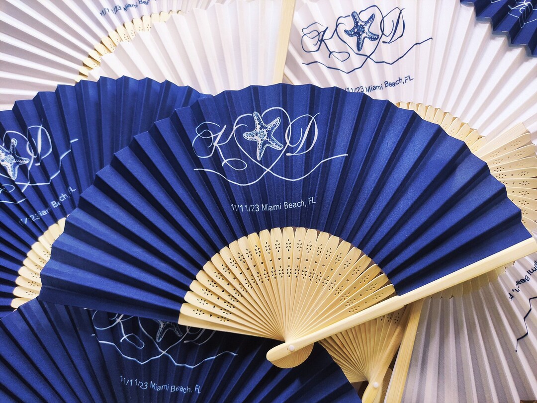 Fully Print on Fabric Fans,personalized Monogram Wedding Gifts,party ...