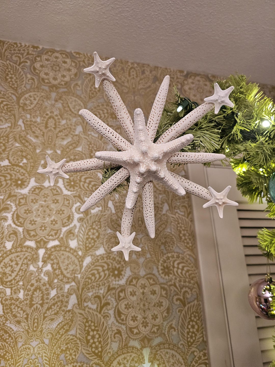 Natural Starfish Christmas Tree Topper - Etsy