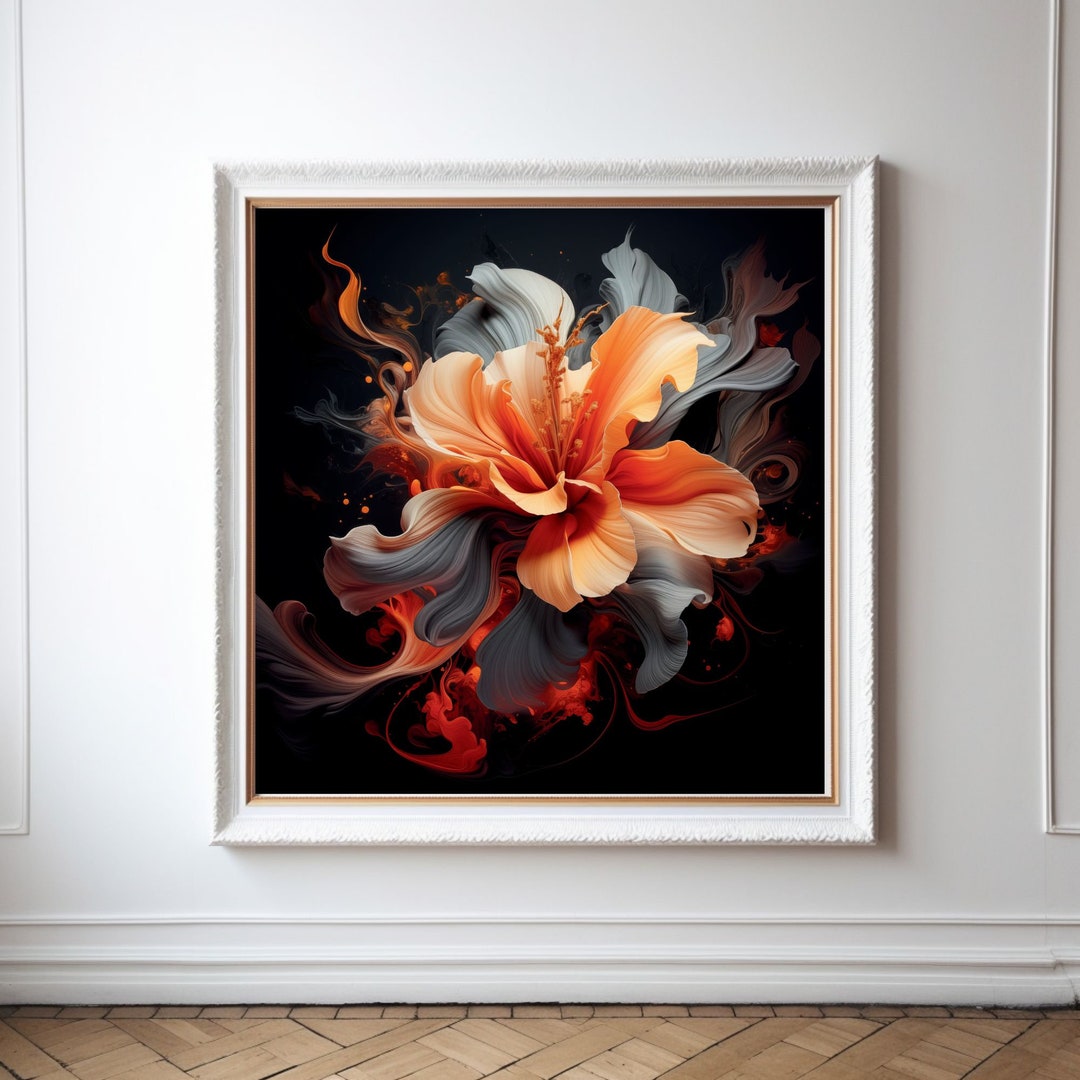 Large Abstract Flower Wall Art Digital Download Abstract Original Art ...