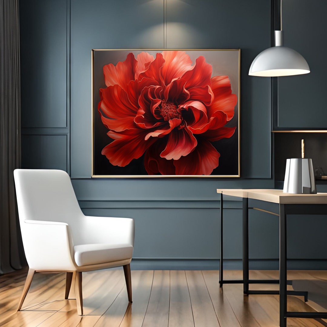 Large Abstract Flower Wall Art Digital Download Abstract Original Art ...