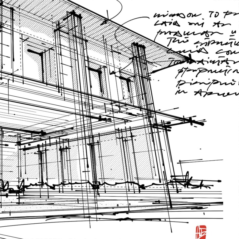 Architectural Illustration - Etsy