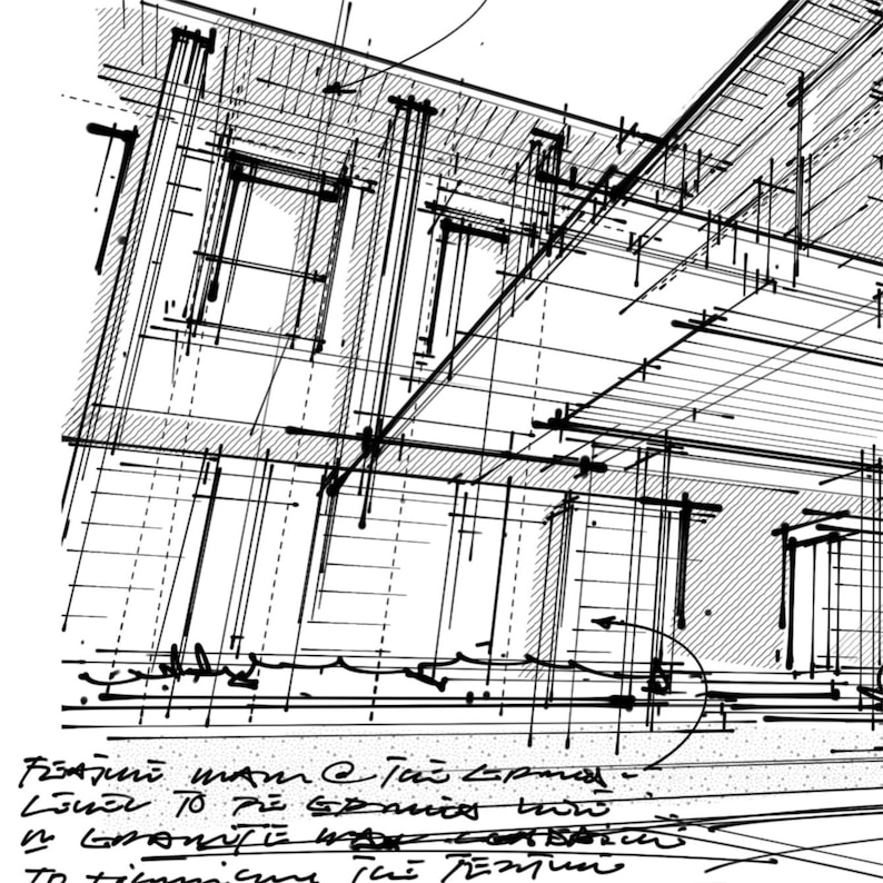 Architectural Illustration - Etsy