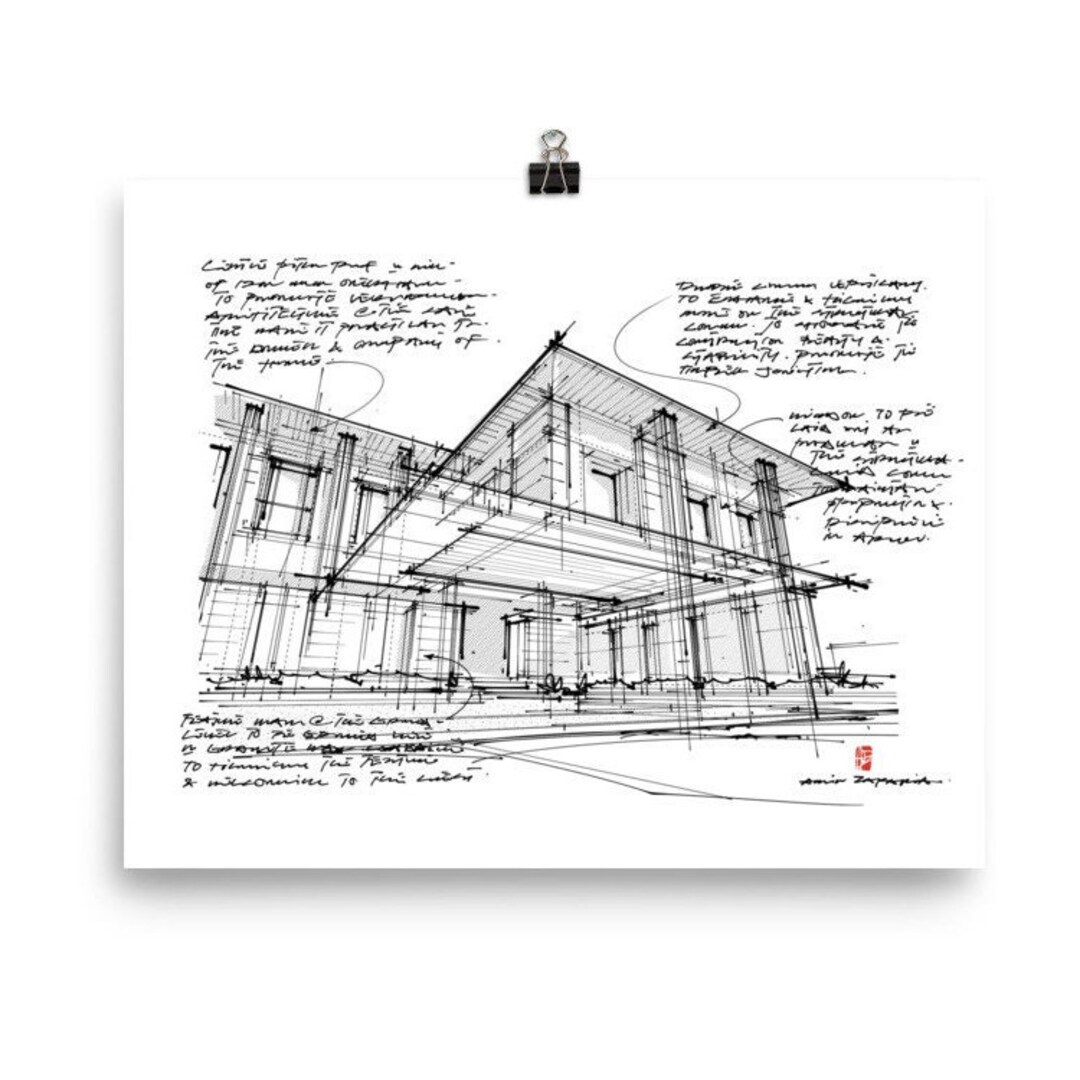 Architectural Illustration - Etsy