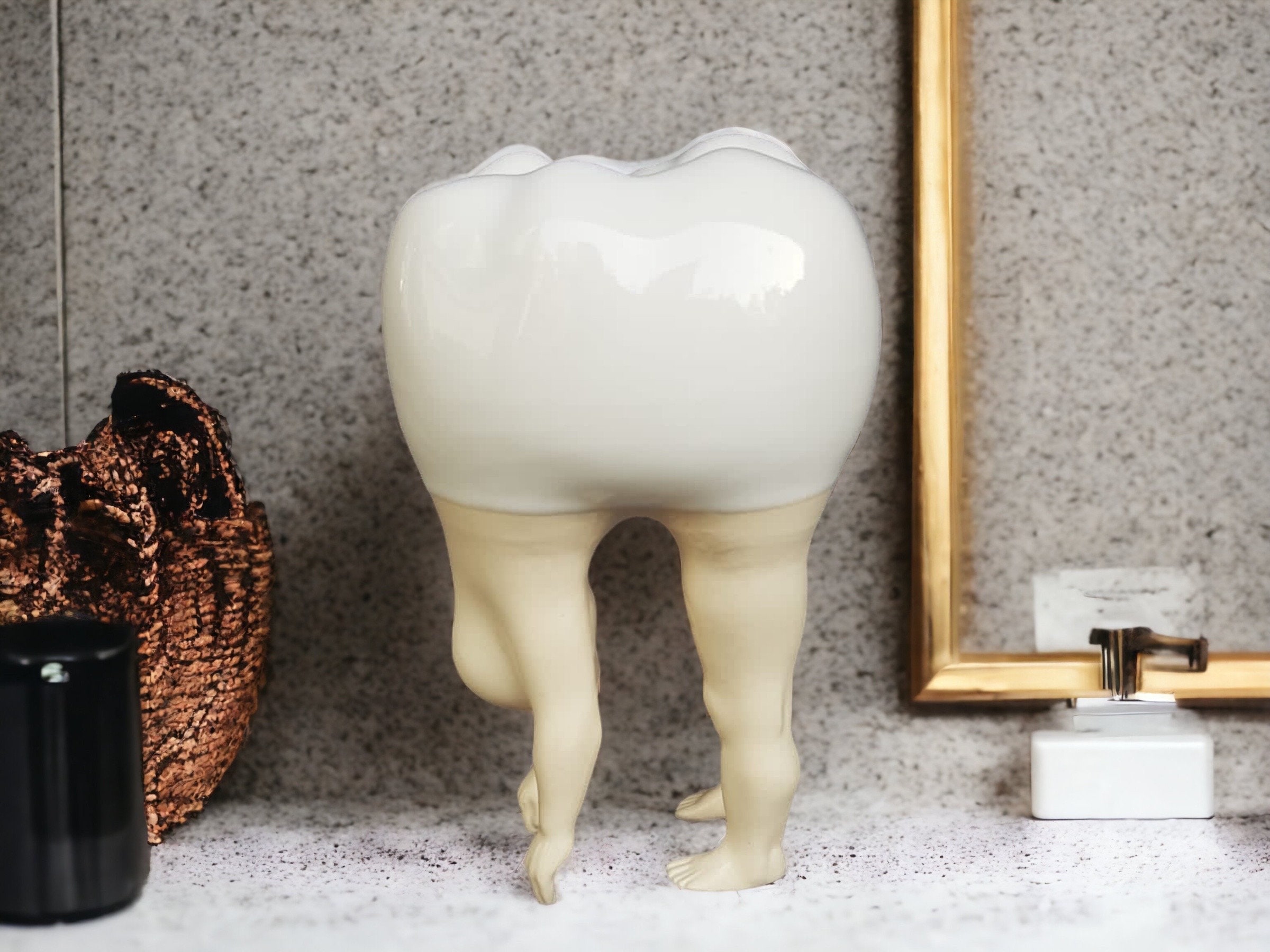 Tooth Ceramic Sculpture White Dentist Clinic Decor Bathroom Decor ...