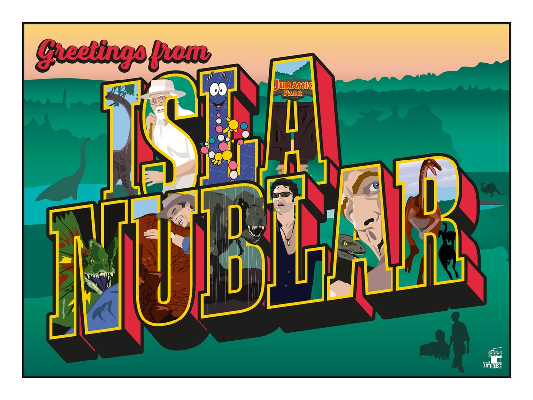 Póster de la película inspirado en Jurassic Park - Etsy España