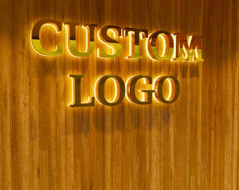 3d Backlit Sign, 3d Led Signage, Custom Outdoor Logo, Light Sign 3d ...