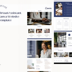 Virtual Assistant Canva Website Template, VA Website Portfolio Resume ...