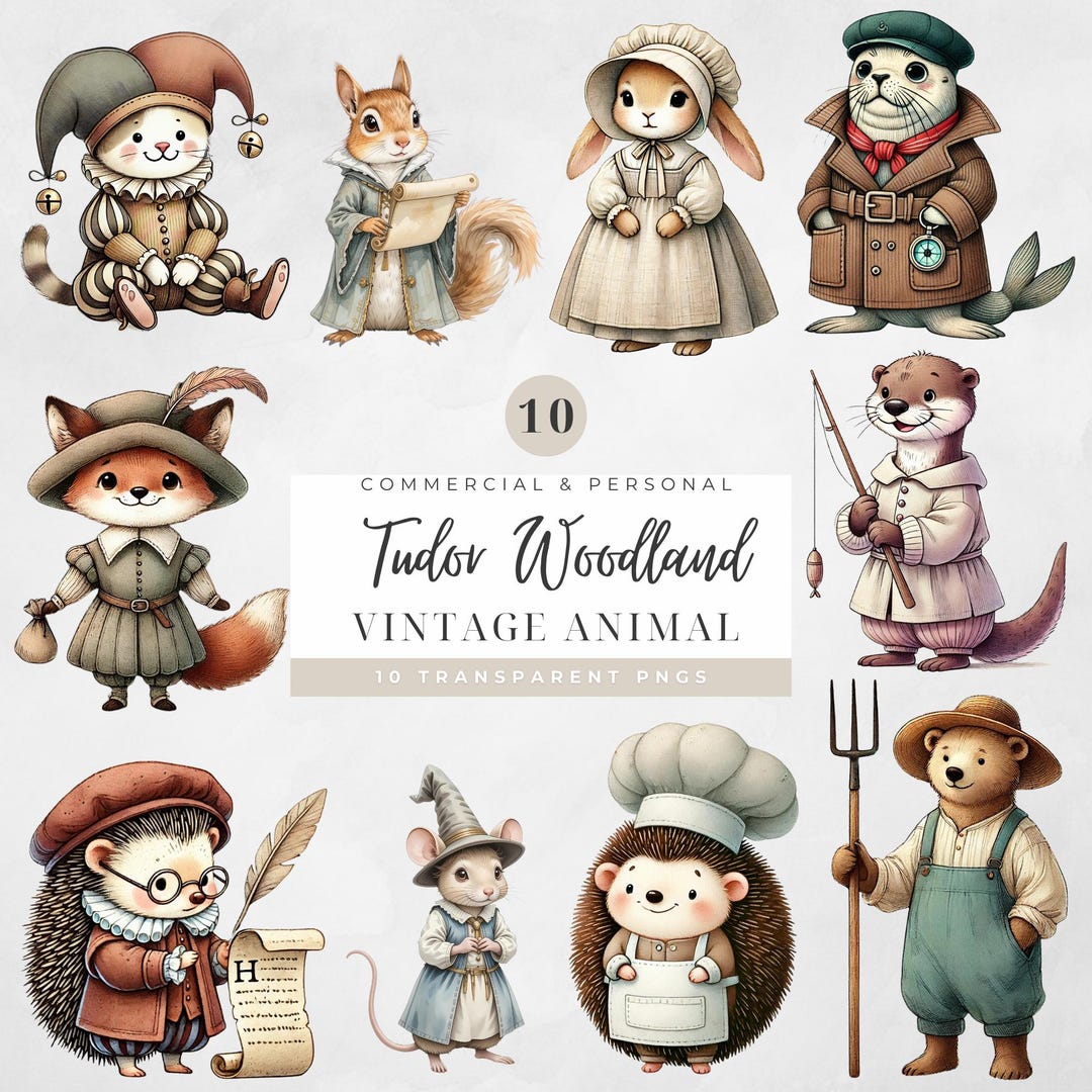 Tudor Woodland Vintage Animal - Etsy