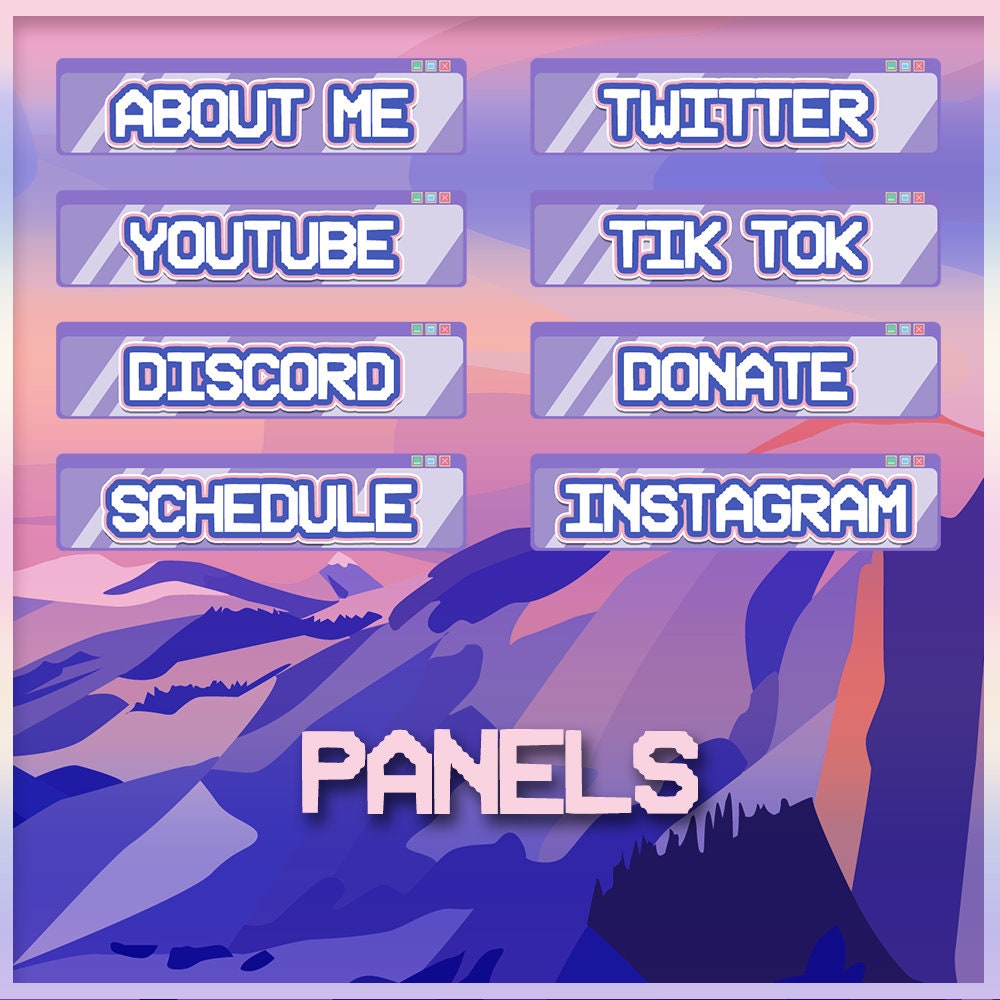 RETRO OVERLAY STREAM Package / Twitch / Youtube/ Panels/ Static ...