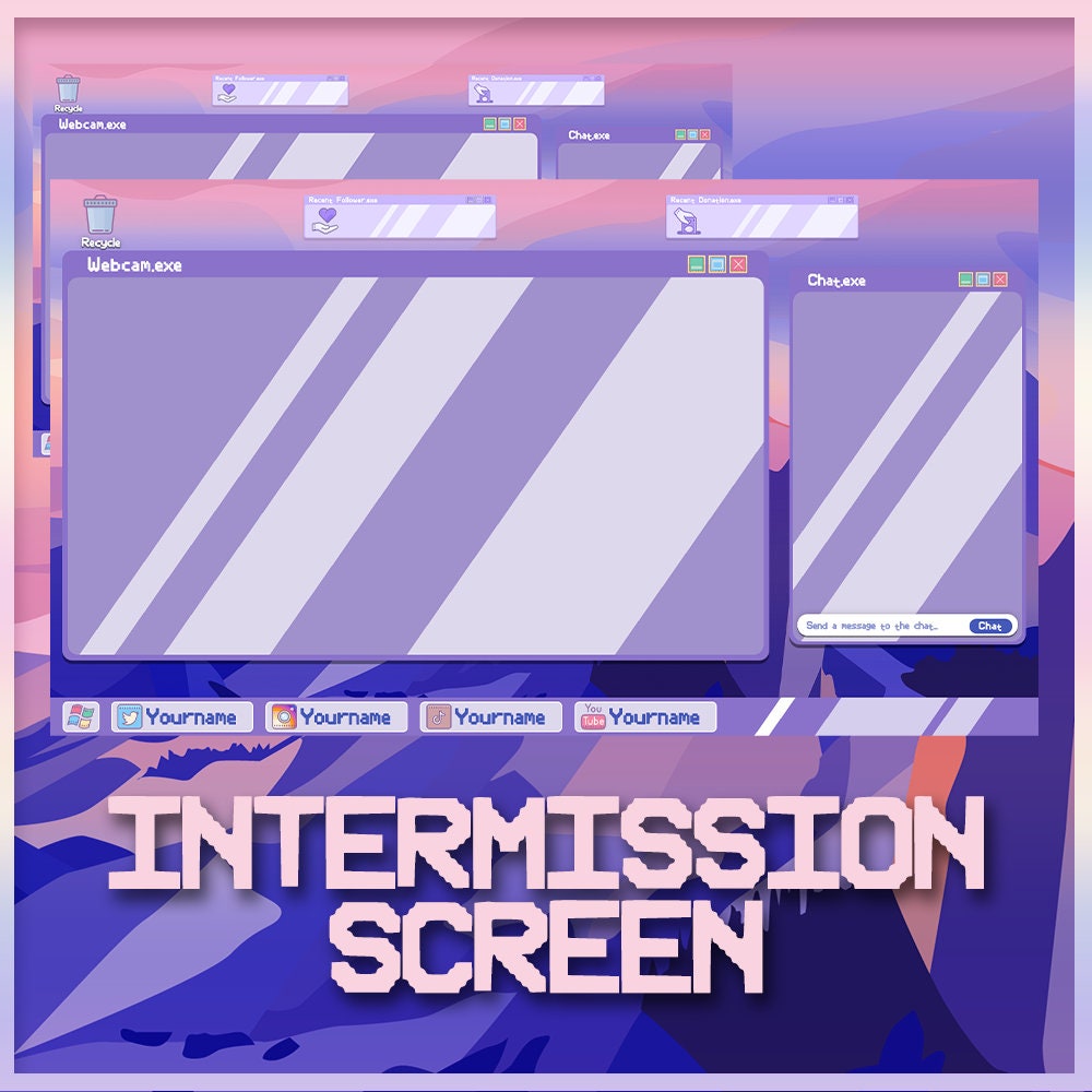 RETRO OVERLAY STREAM Package / Twitch / Youtube/ Panels/ Static ...