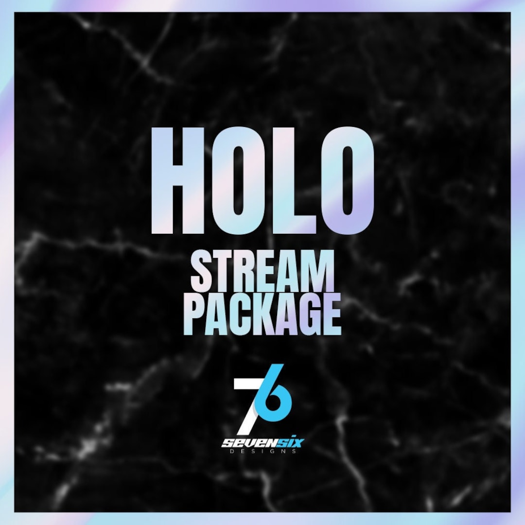 HOLO Stream Overlay Package, Twitch, Youtube, Static, Animated, Alerts ...