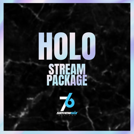 HOLO Stream Overlay Package Twitch Youtube Static - Etsy
