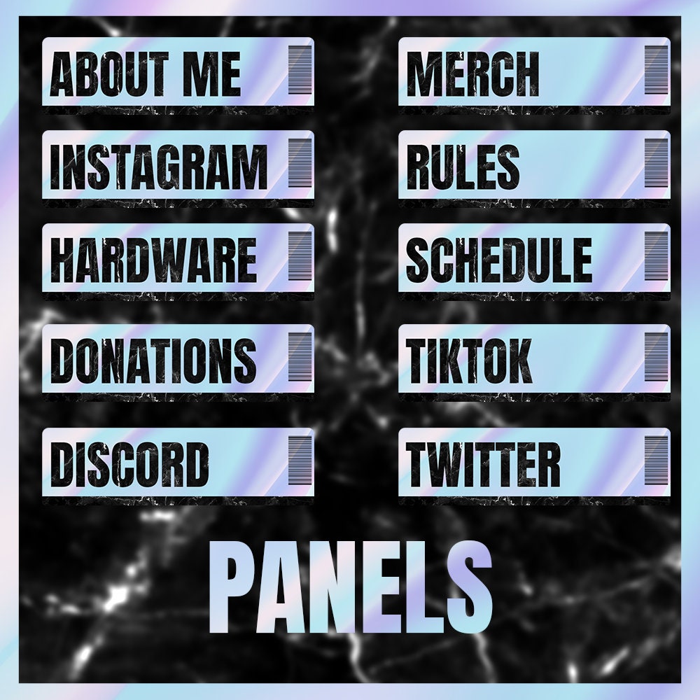 HOLO Stream Overlay Package, Twitch, Youtube, Static, Animated, Alerts ...