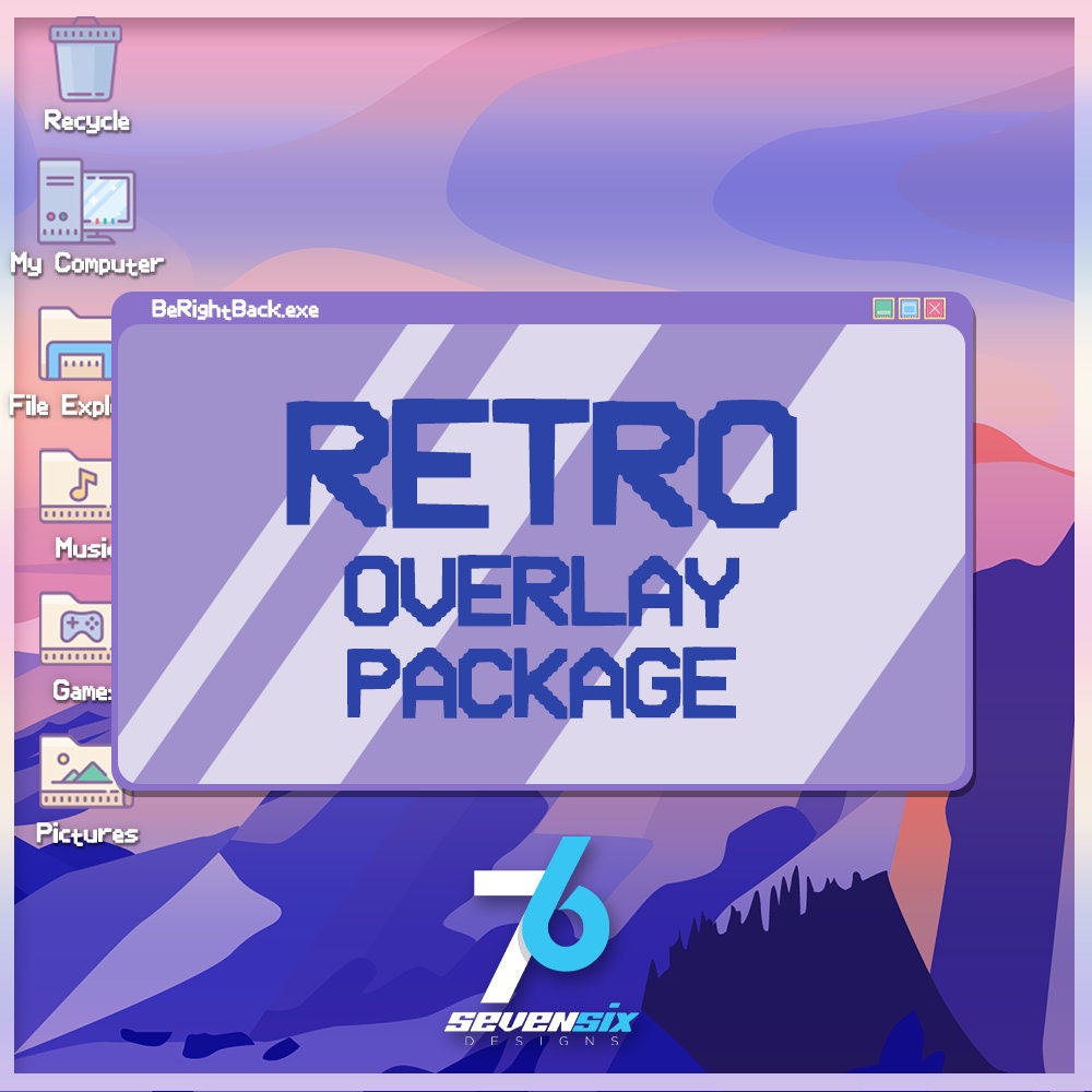 RETRO OVERLAY STREAM Package / Twitch / Youtube/ Panels/ Static ...