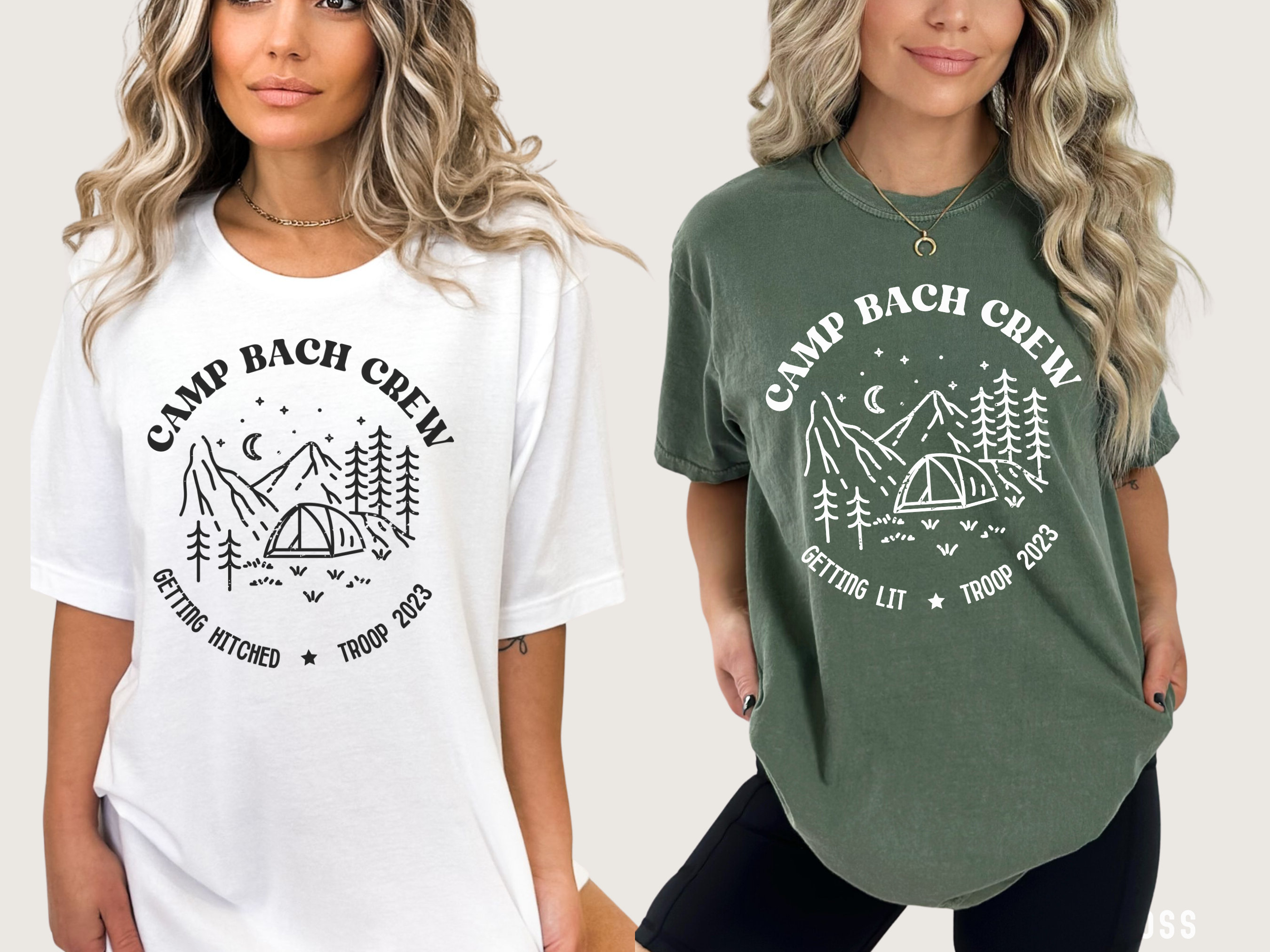 Camp Bachelorette Shirts, Lake Camping Bachelorette Party Tees, Comfort ...