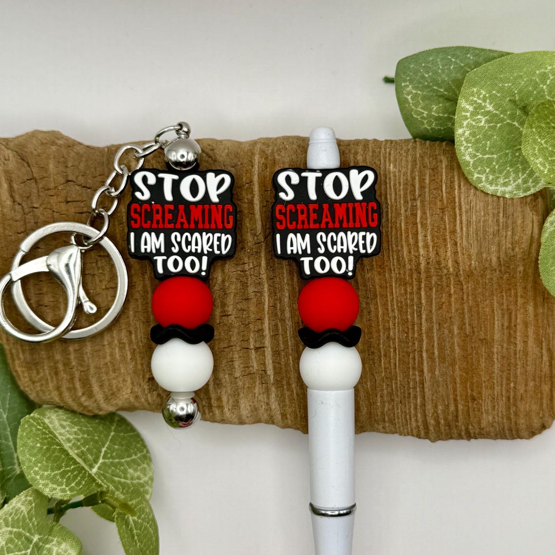 Stop Screaming Im Scared Too Beaded Pen, Medic Gift, EMT Keychain - Etsy