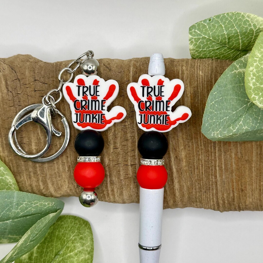 True Crime Junkie Gifts | True Crime Keychain | True Crime Pen | Small ...
