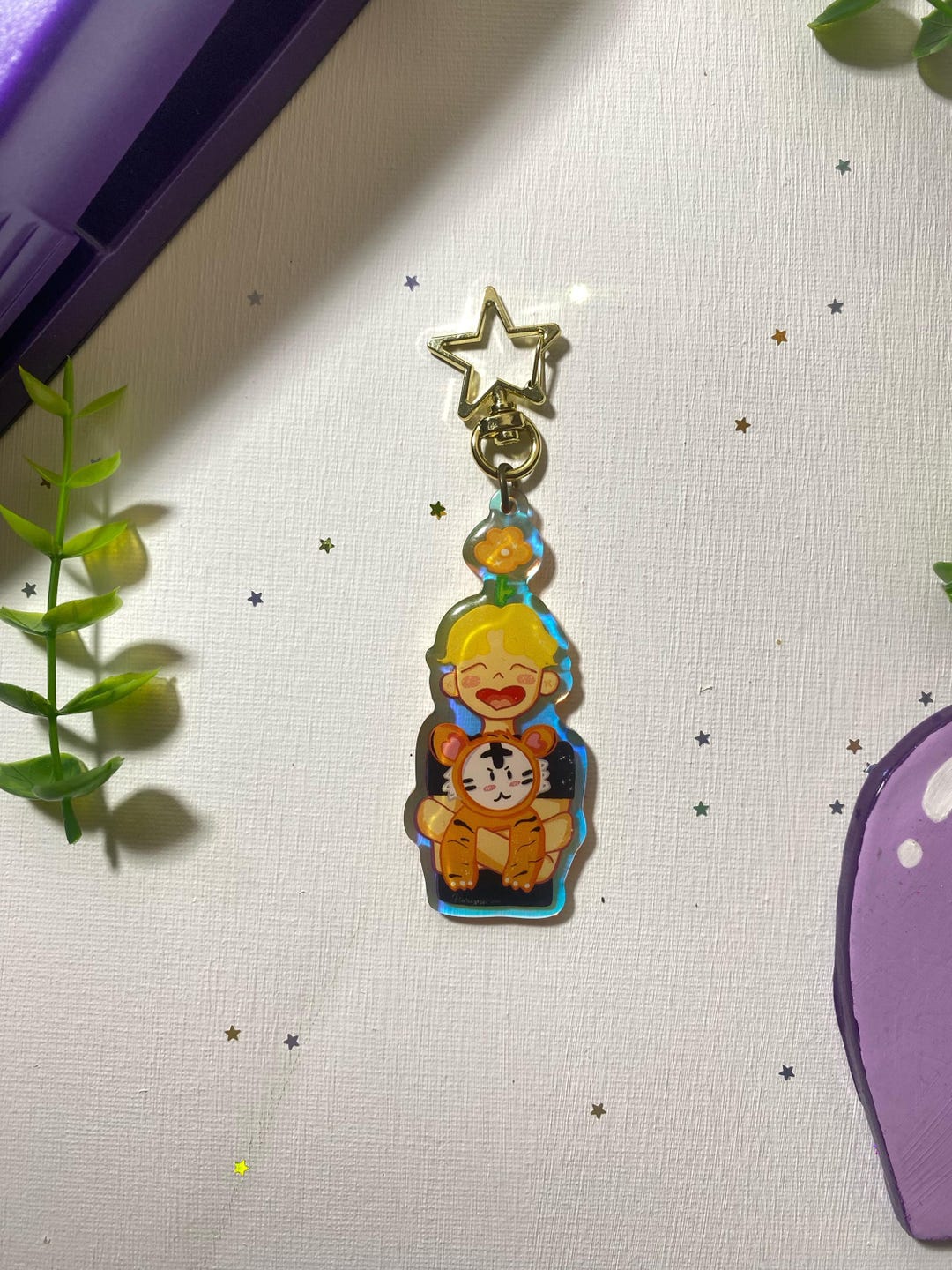 Seventeen Hoshi Tiger Flower 3 Inch Iridescent Acrylic Keychain - Etsy