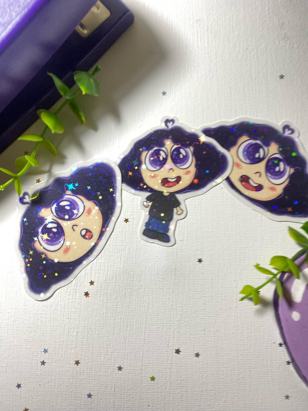 BTS Jungkook Cute Envy Holographic Sticker Set - Etsy