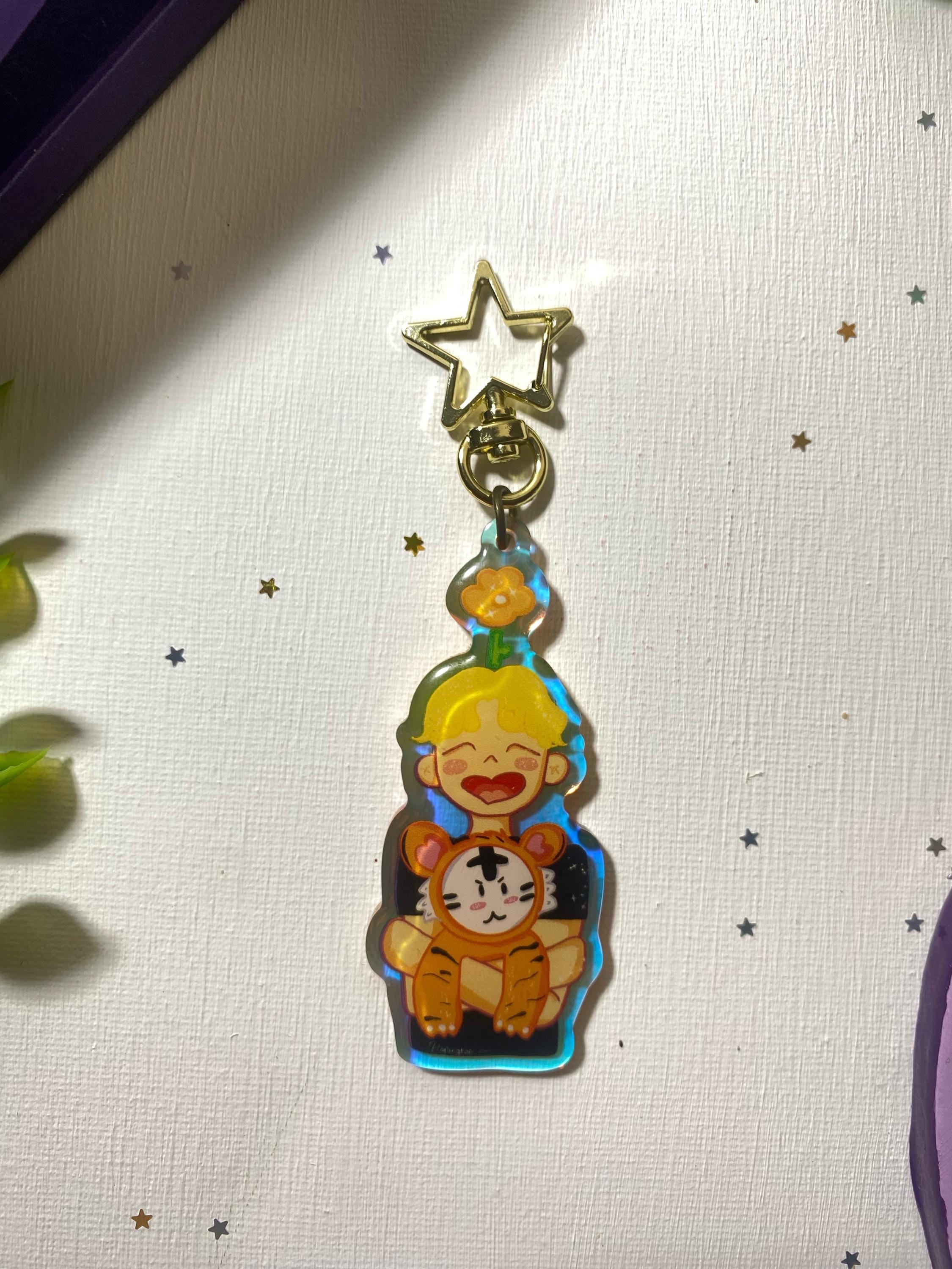Seventeen Hoshi Tiger Flower 3 Inch Iridescent Acrylic Keychain - Etsy
