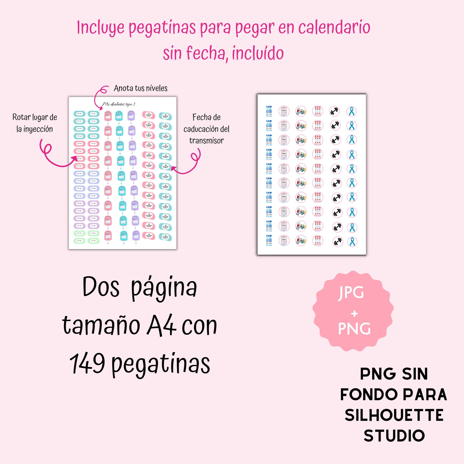 Printable Diabetic Planner, Diabetes Control Agenda, Blood Sugar Record ...