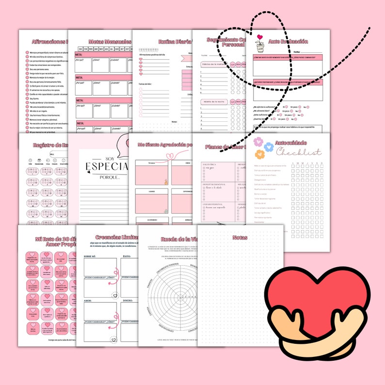 Diario de Amor Propio en español, Diario de Autocuidado Imprimible ...