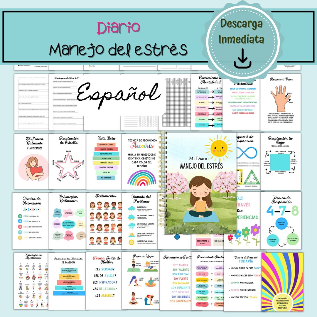 Stress Management Workbook, Self Help Therapy Worksheets, Stress Relief ...