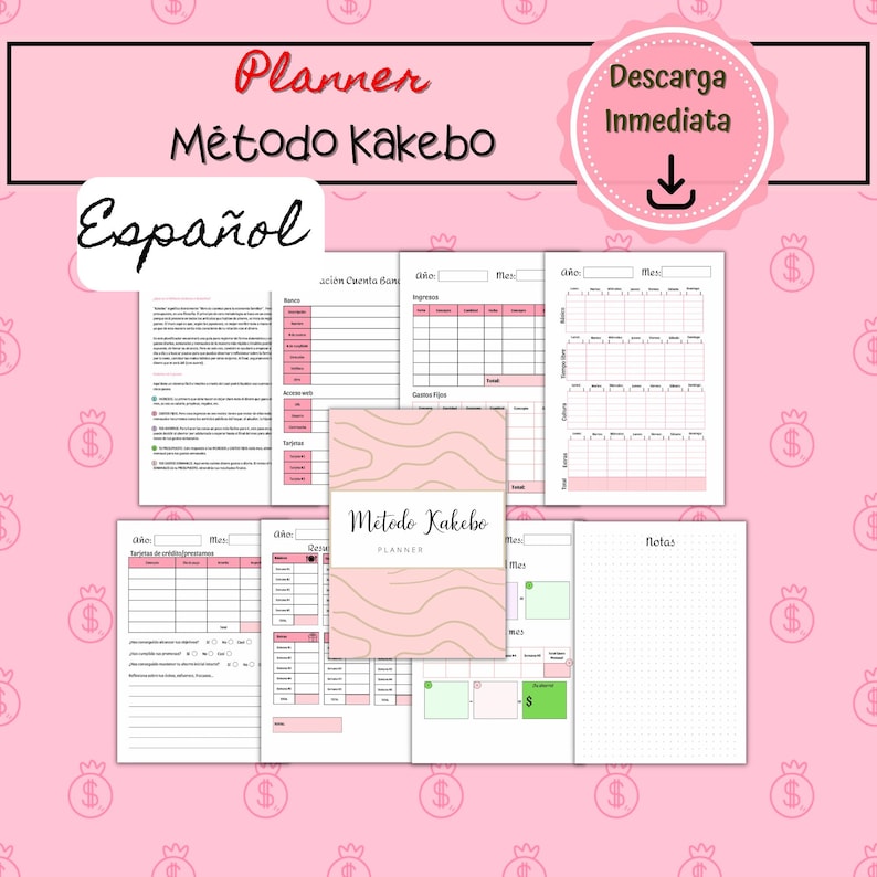 Expense and Savings Planner in Spanish, Japanese Kakebo Savings Method ...