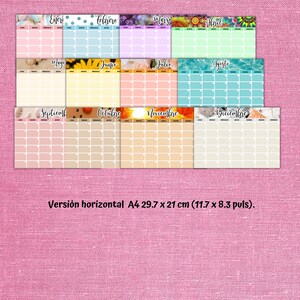 Spanish Printable Undated Calendar, Monthly Printable Calendar in ...