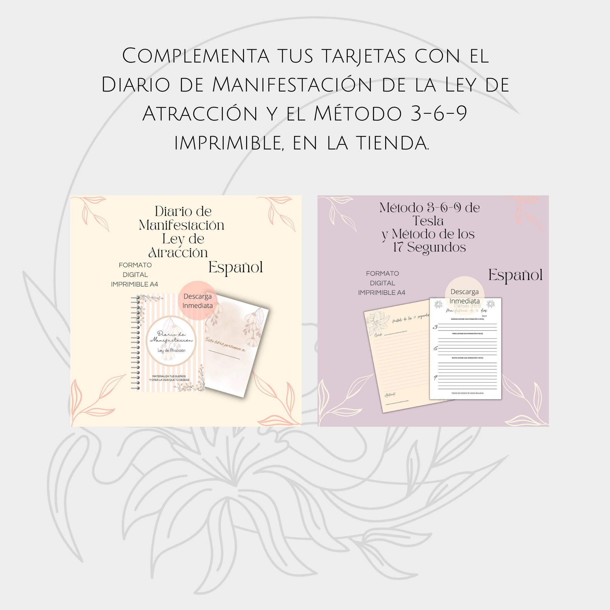 Spanish Positive Affirmations, Tarjetas de Positividad, Ley de ...