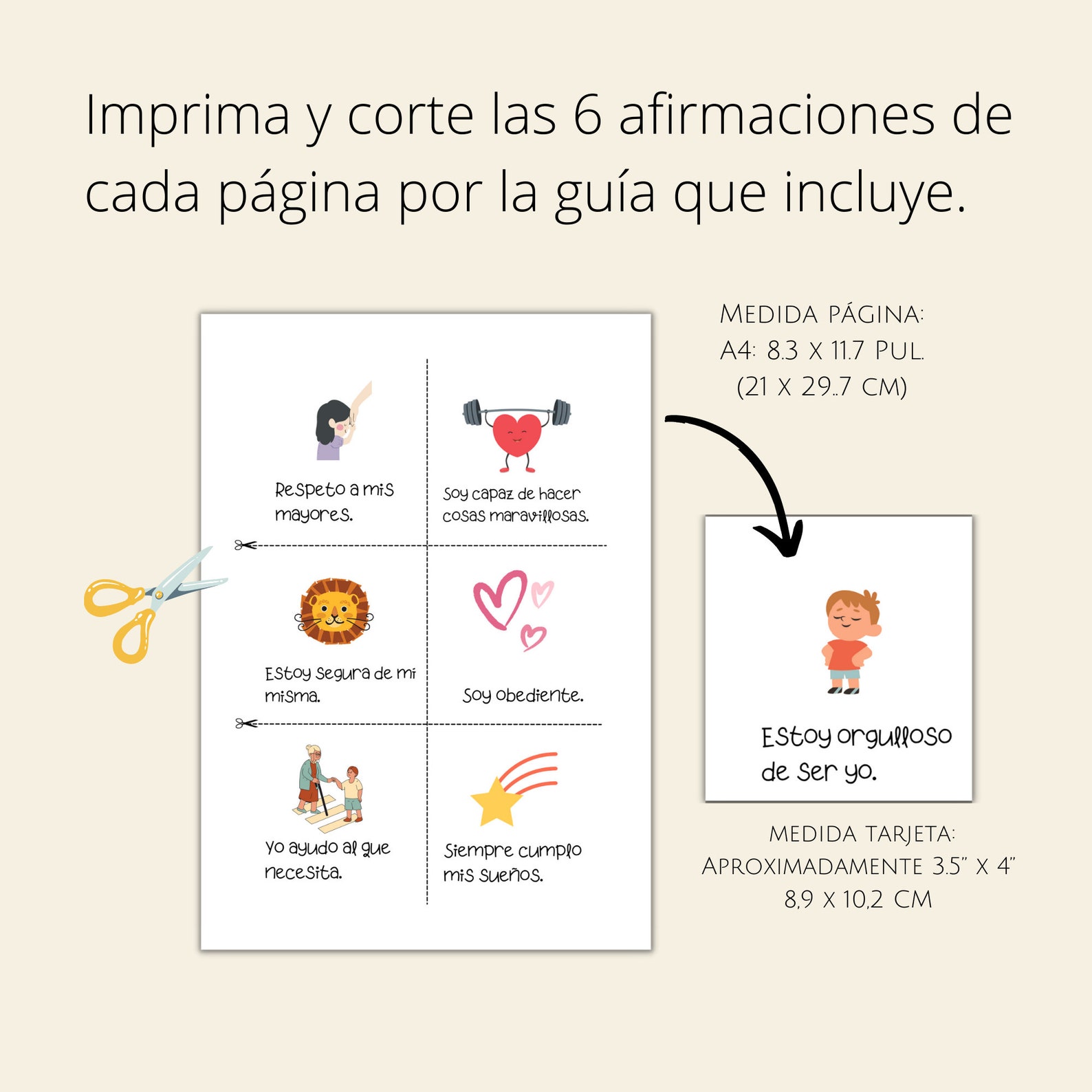 Spanish and English Positive Affirmations for Kids, Positive ...